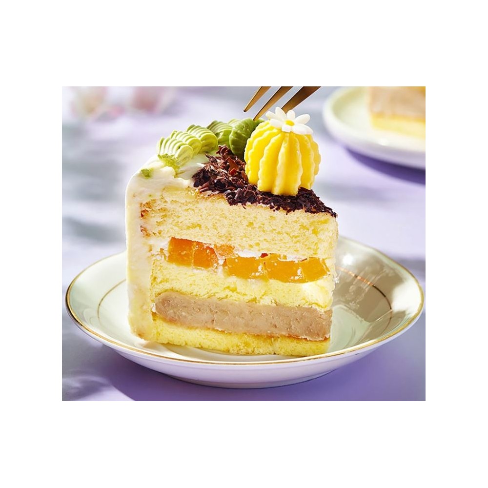 [Ganso Shop] Desert Cactus Cream Pudding Fruits Birthday Cake