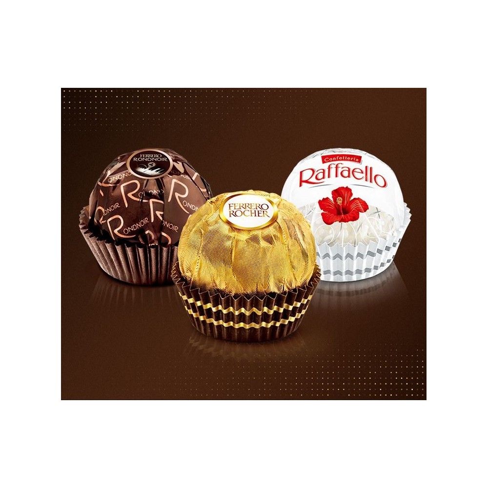 Ferrero Rocher Chocolate Set of 3 Flavors One Box of 24 Pieces